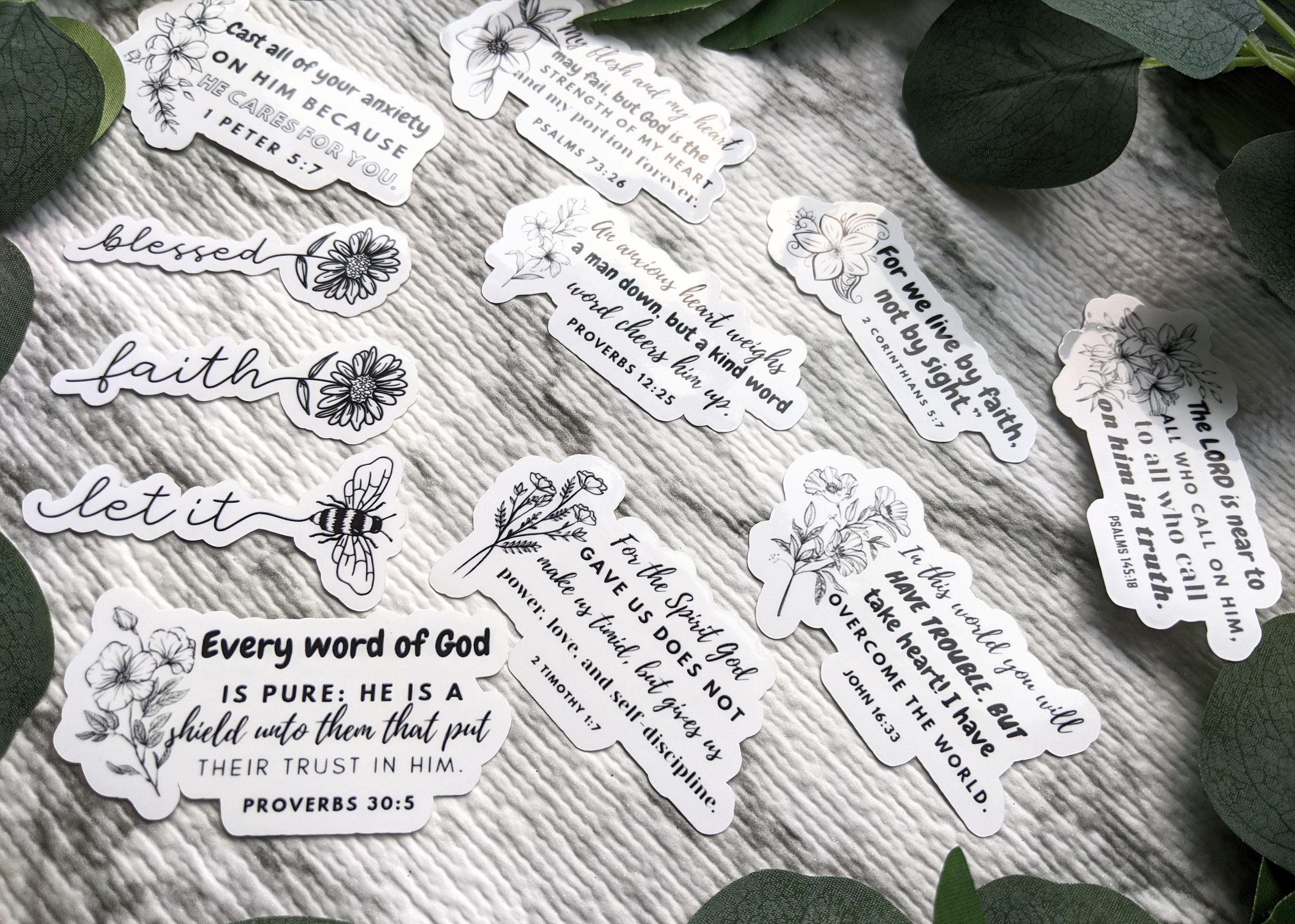 1 Set of Scripture Vinyl Sticker/ Bible Verse Vinyl - Etsy