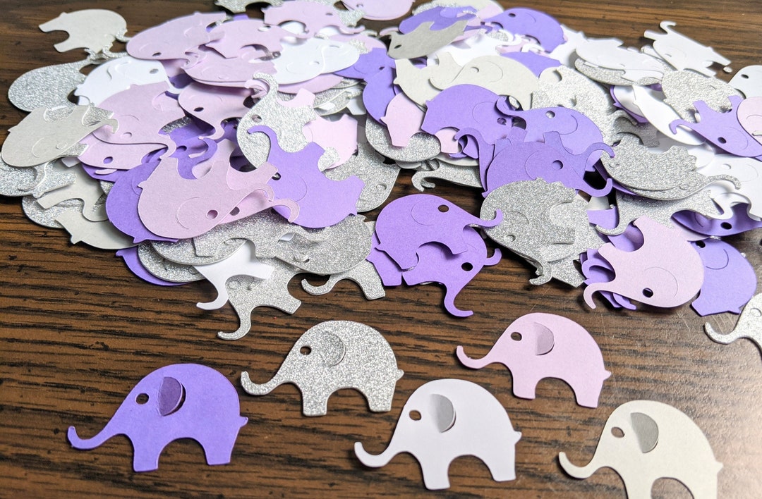 Set of 1000 Elephant Confetti, Birthday Decor, Baby Shower Confetti ...