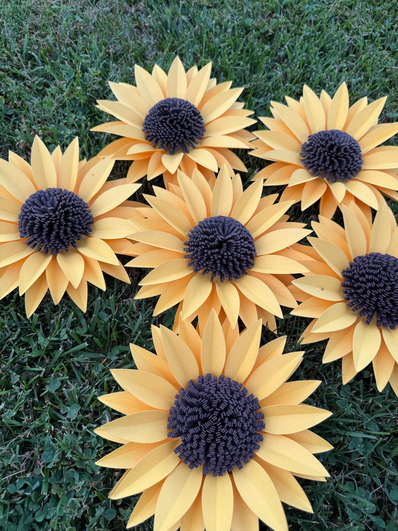 Custom Sunflower Paper Flowers (additional Shipping Payment) USPS ...