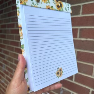 Sunflower Refillable Notepad With Tear off Pages, Minimalist Design ...