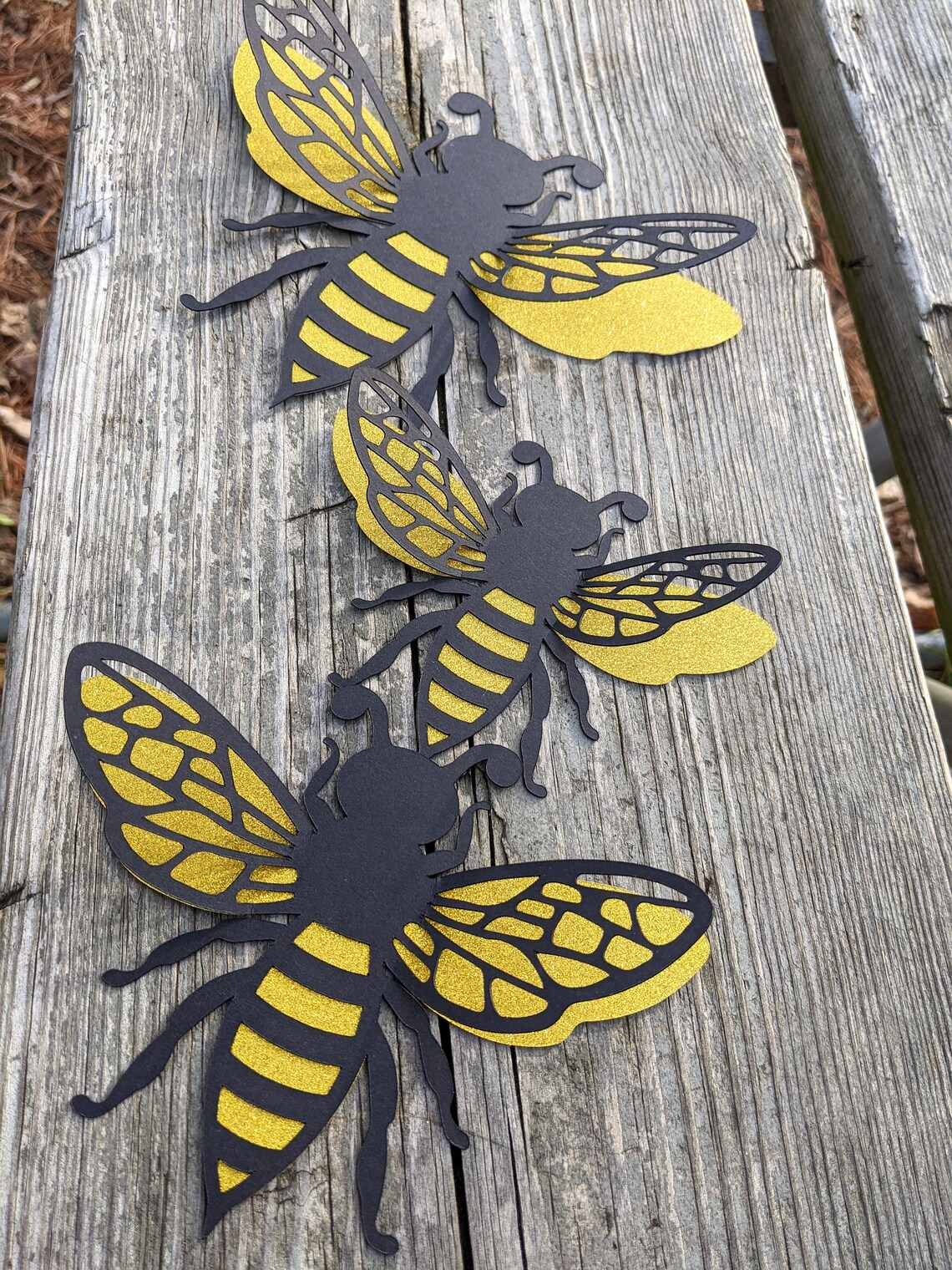 Set of 6 Large Bee Cutouts Birthday Decorbee Decor Baby - Etsy