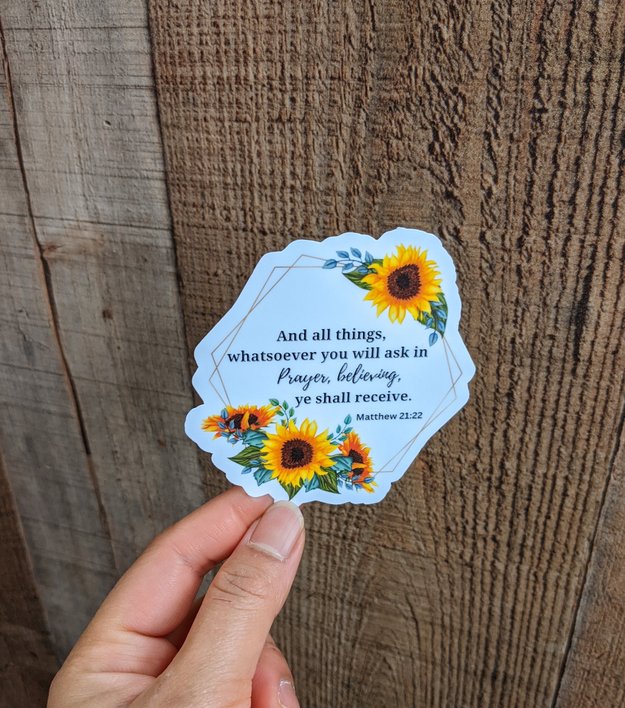 Sunflower Bible Verse Vinyl Sticker Scripture Stickers-laptop - Etsy