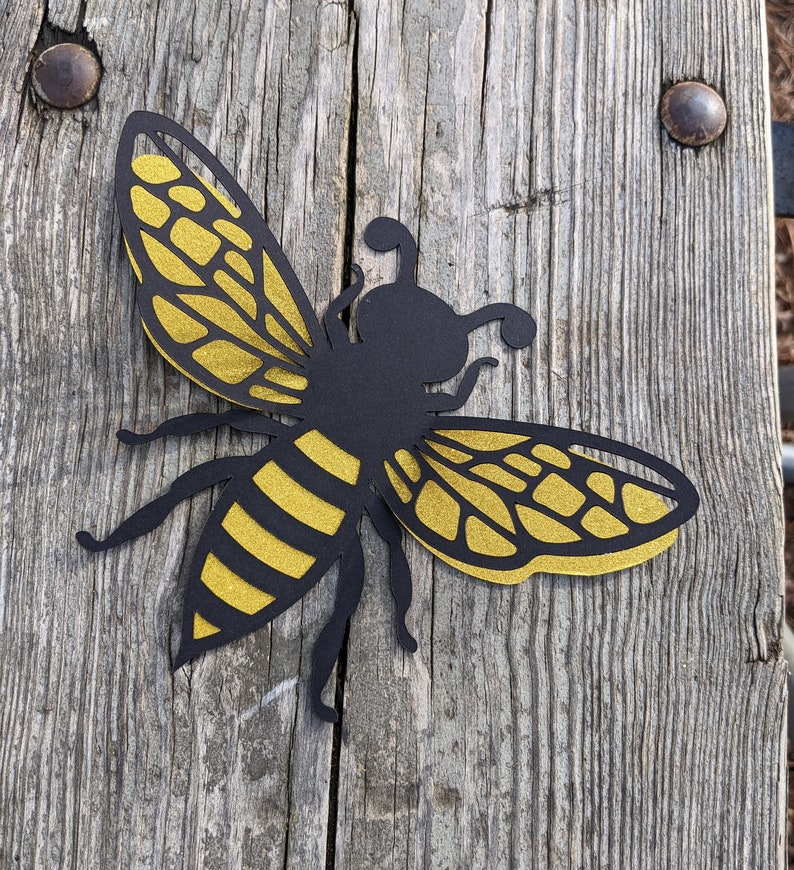 Set of 6 Large Bee Cutouts Birthday Decorbee Decor Baby - Etsy
