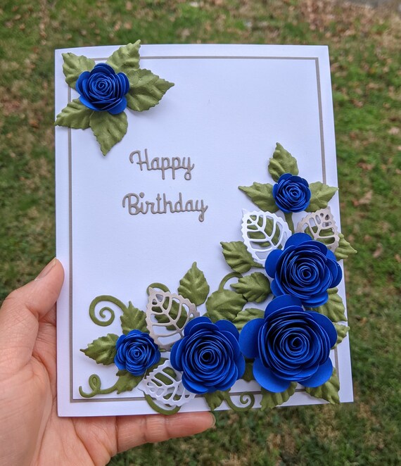 Happy Birthday Blue Roses