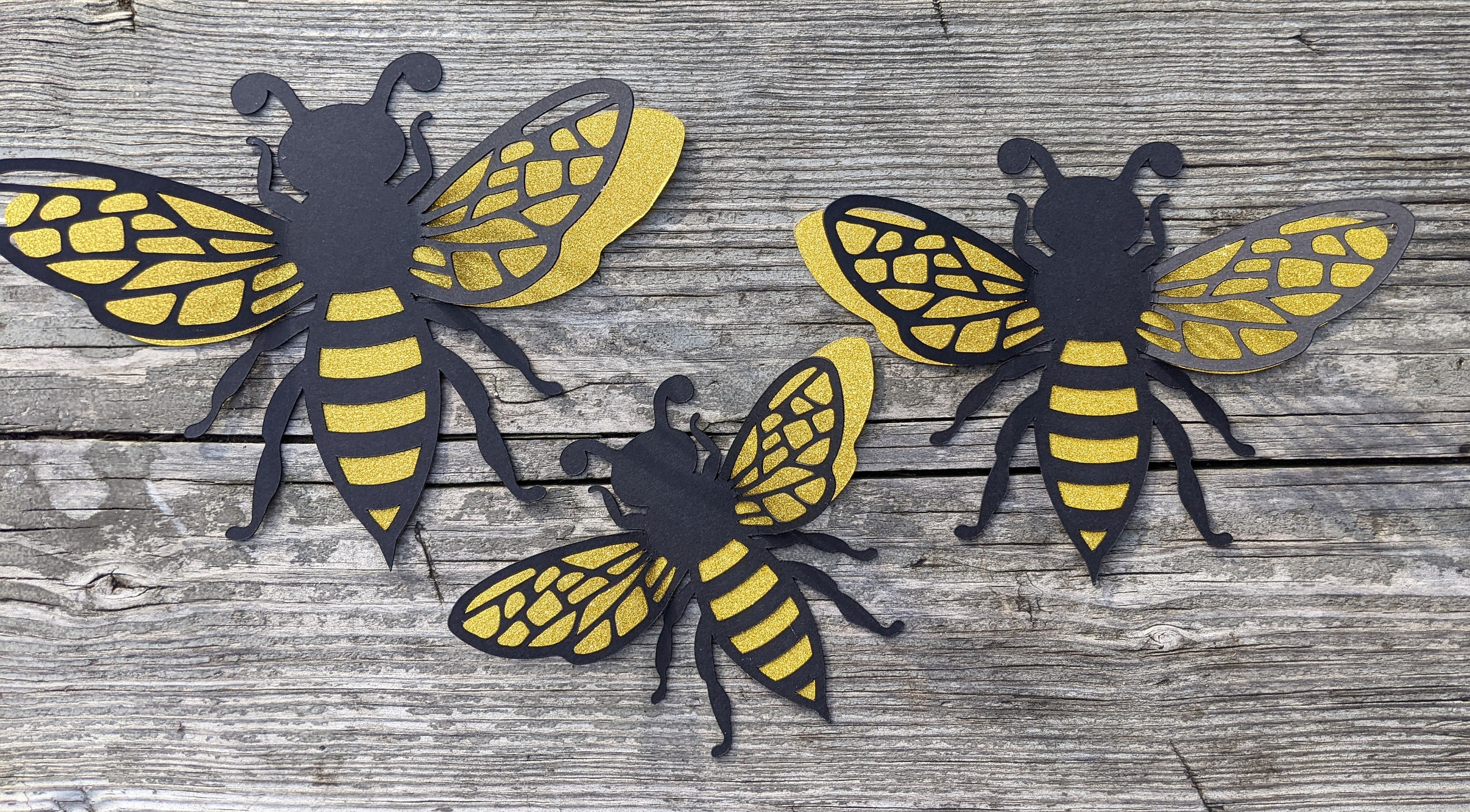 Set of 6 Large Bee Cutouts Birthday Decorbee Decor Baby - Etsy