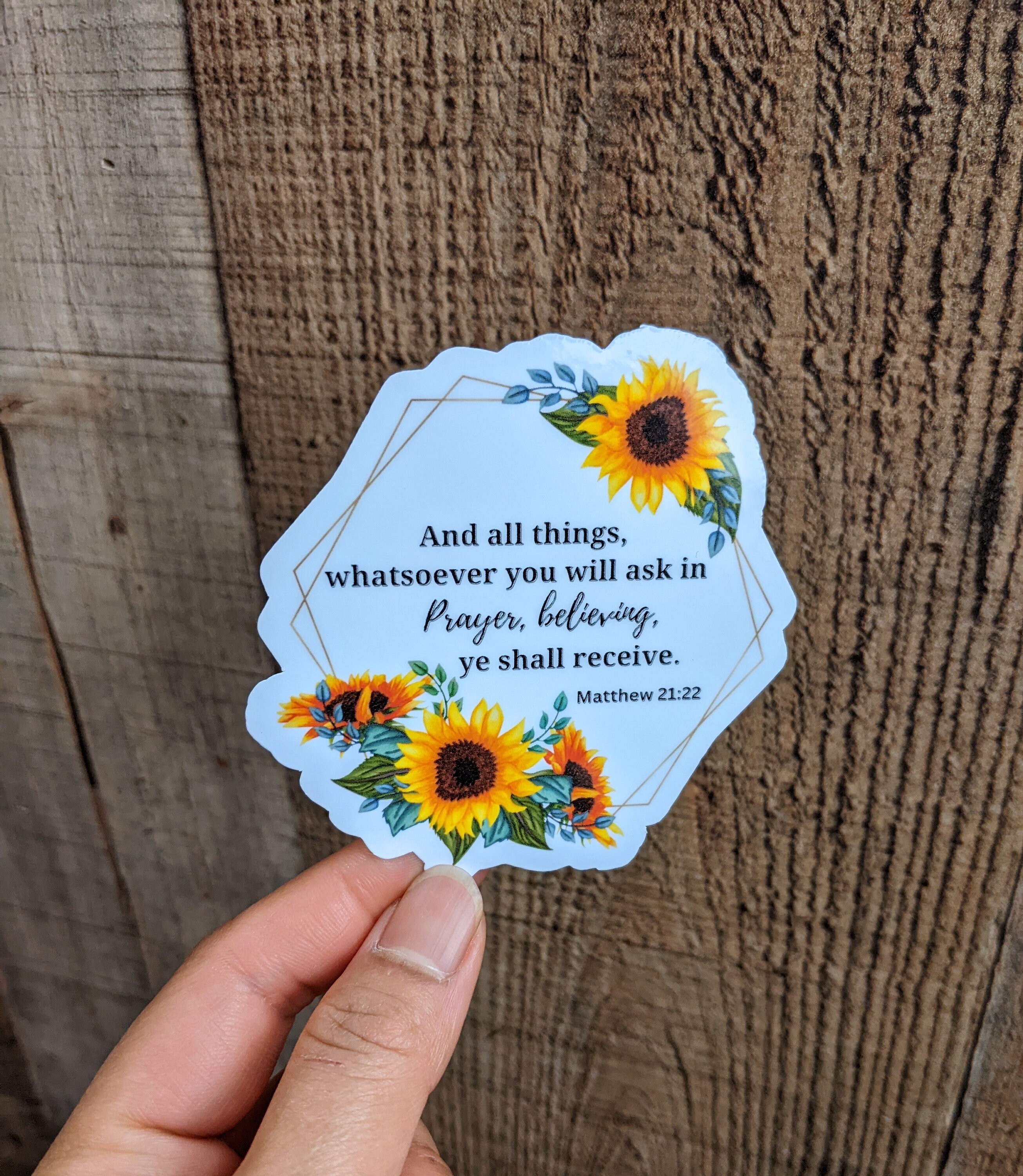 Sunflower Bible Verse Vinyl Sticker Scripture Stickers-laptop - Etsy