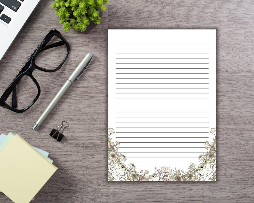 Vintage Boho Notepad: 5x7 Writing Pad, Memo Pads, 50 Sheets - Etsy