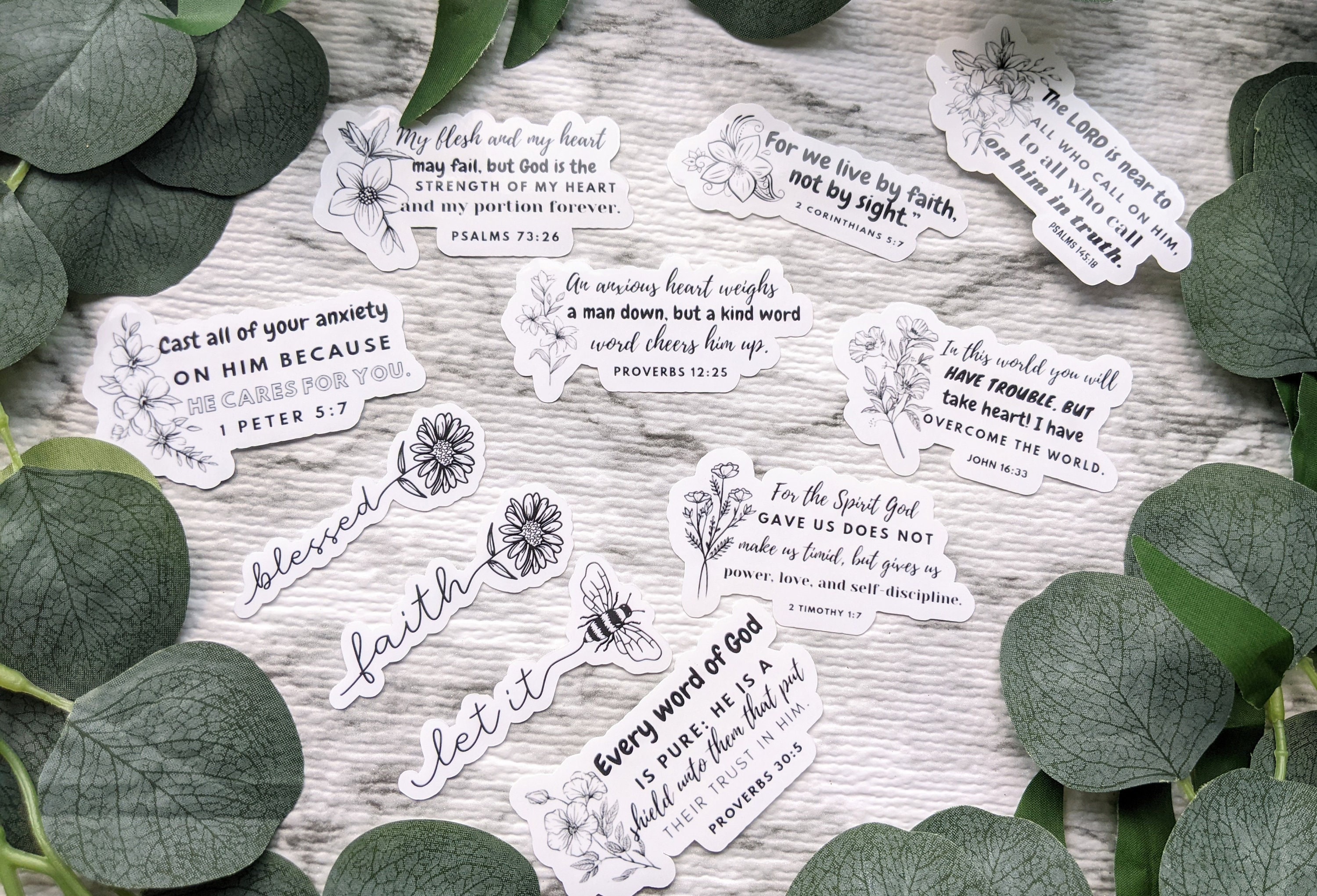 1 Set of Scripture Vinyl Sticker/ Bible Verse Vinyl - Etsy