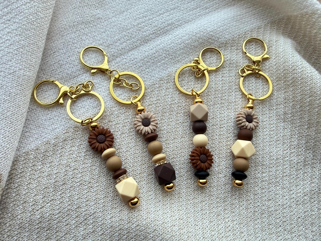 Beaded Keychain Wristlet | Handmade Key Ring | Lightweight, Durable ...
