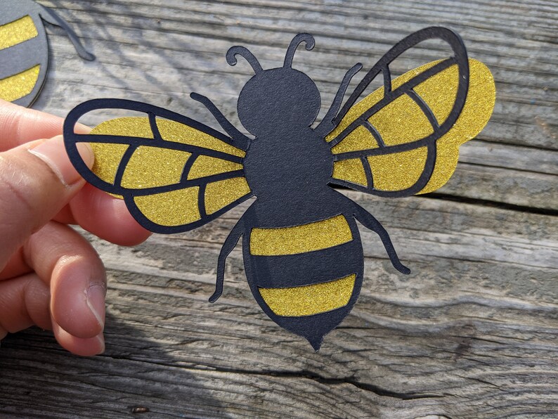 Set of 6 Large Bee Cutouts Birthday Decorbee Decor Baby - Etsy