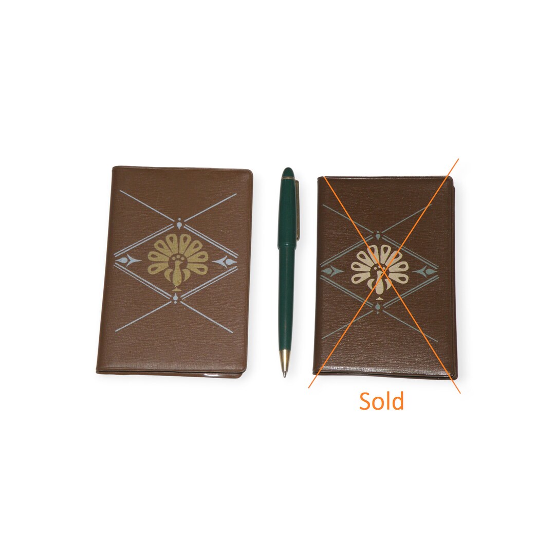 Memo Book Vintage, Retro Pocket Notebook, NOS Phone Book, Brown Soviet ...