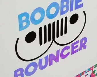 Boobie bouncer decal | Etsy
