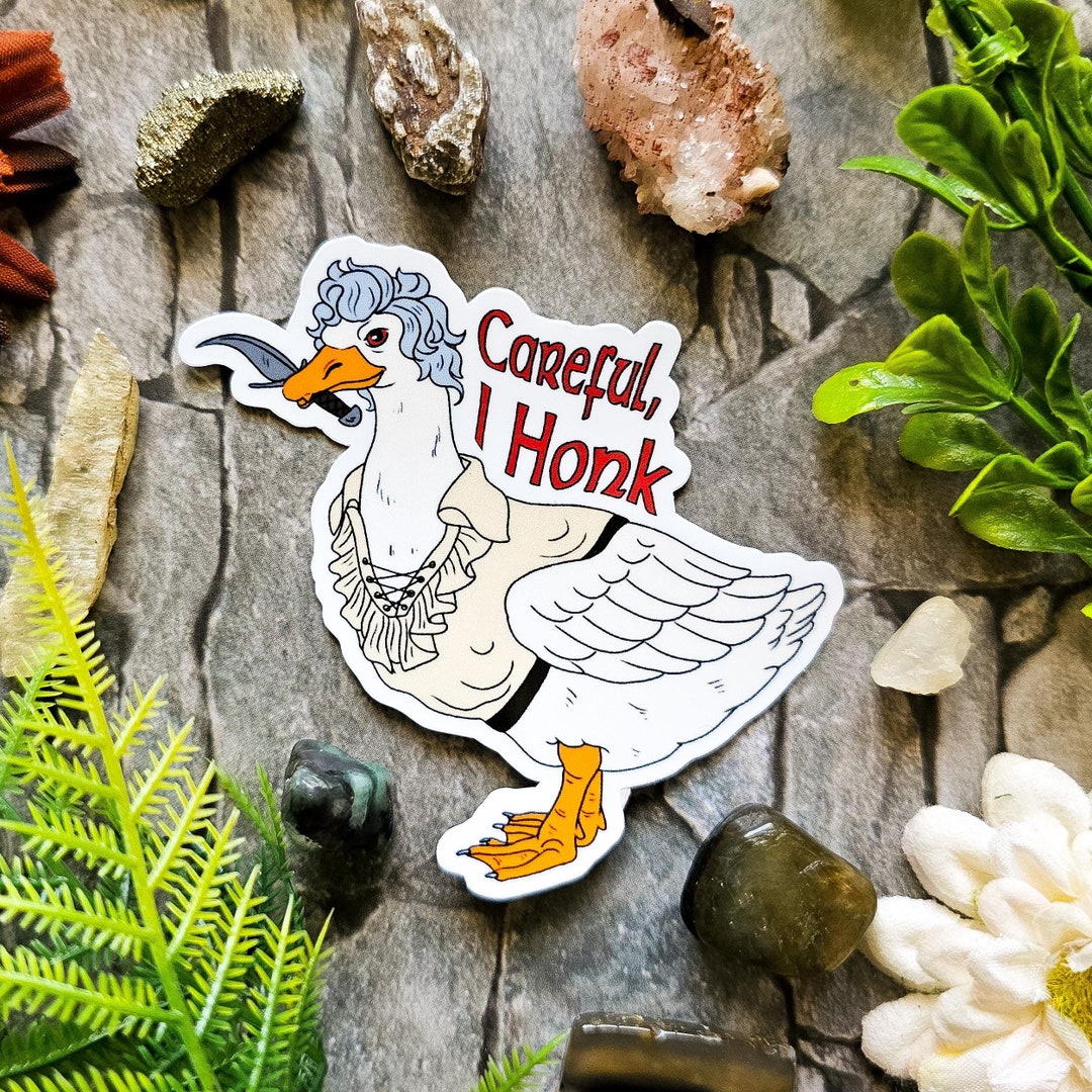 Goostarion Vinyl Sticker | Careful, I Honk | Waterproof Hand-made ...