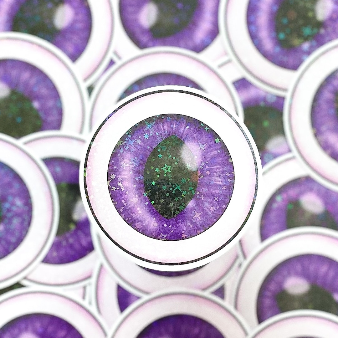 Eyeball Vinyl Sticker Holographic Stars Waterproof Original Digital ...