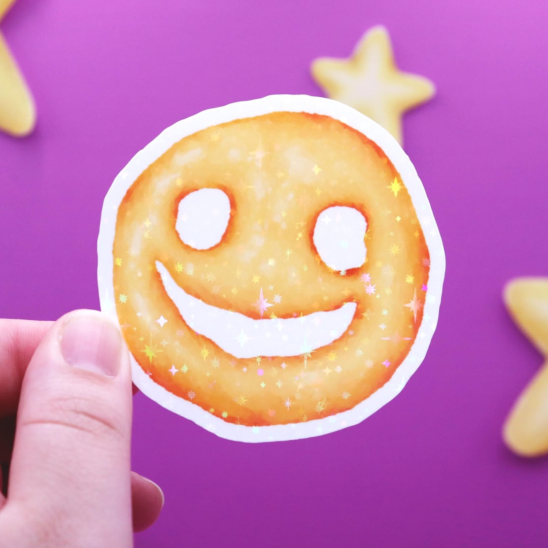 Smiley Fry Sticker | Handmade Waterproof Vinyl | Funny Food ...