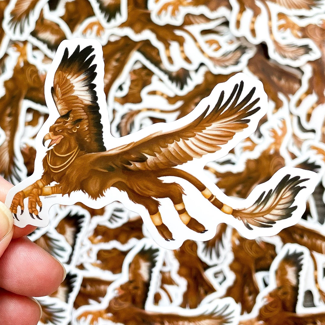 Gryphon Vinyl Waterproof Sticker | Fantasy Mythical Creature Design ...