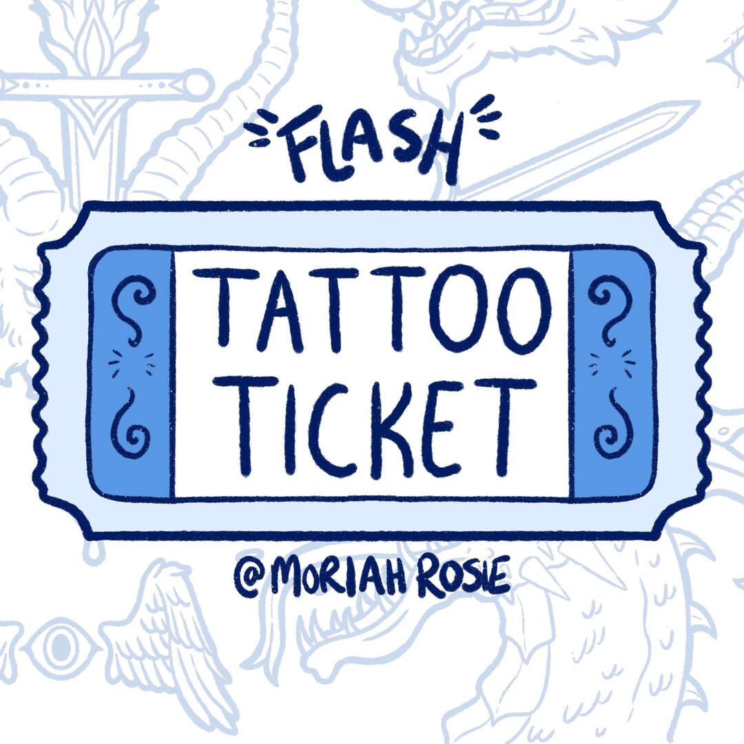 Tattoo Flash Sheet Ticket Fantasy and Gothic Horror - Etsy