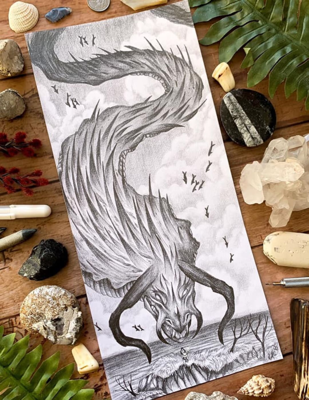 My Gift Original Pencil Drawing Fantasy Creature Design DND Nerds ...