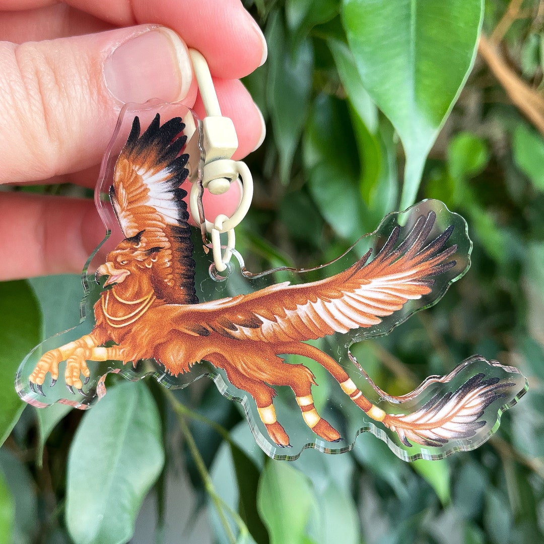 Gryphon Acrylic Charm | Fantasy Creature Keychain | D&D Monster ...