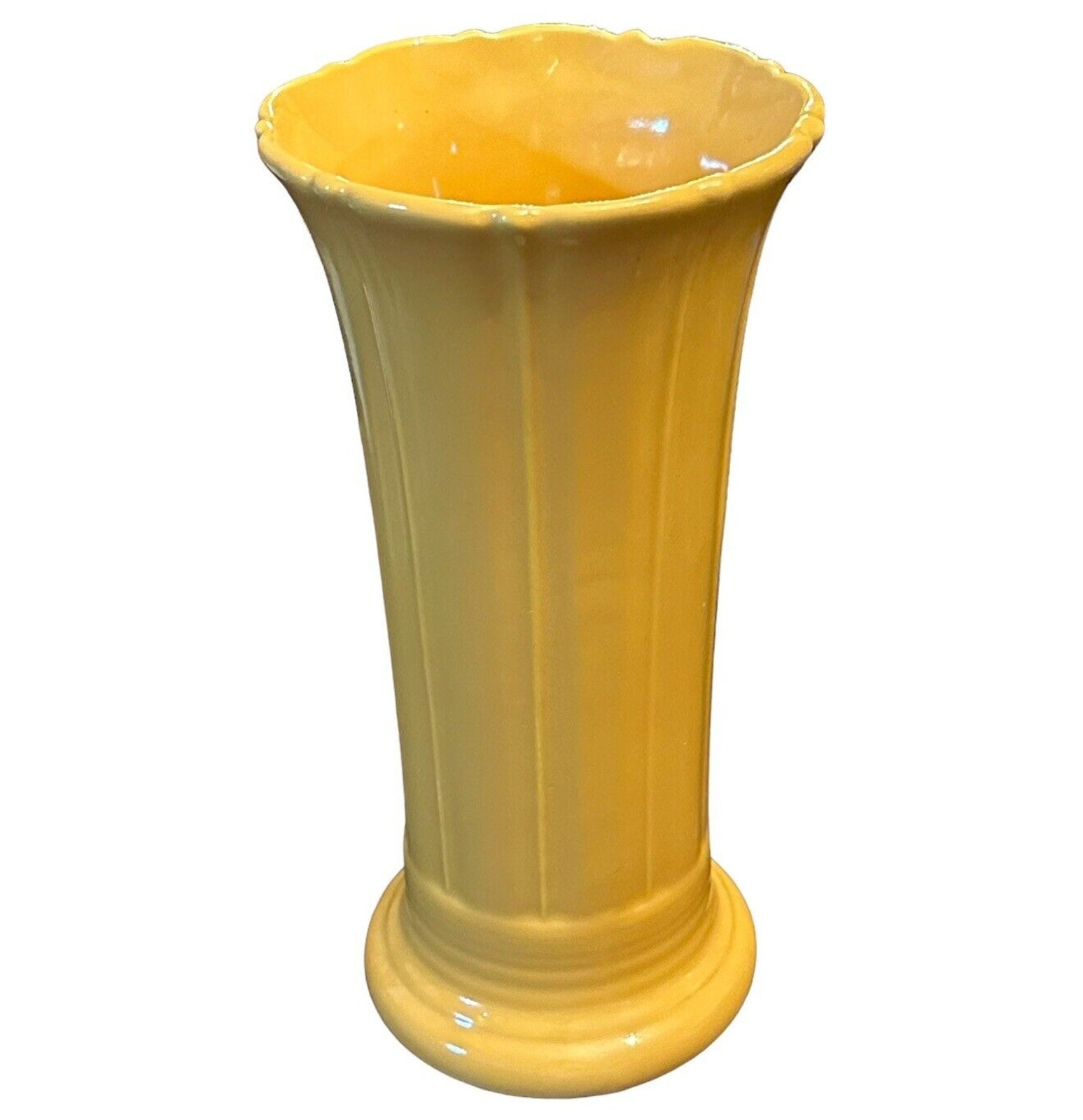 Vintage Fiesta 8” Vase Original Yellow Perfect Condition RARE VHTF ...