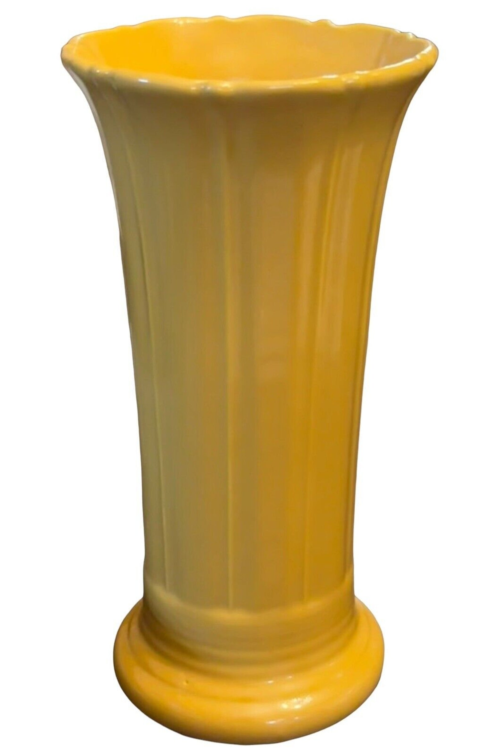 Vintage Fiesta 8” Vase Original Yellow Perfect Condition RARE VHTF ...