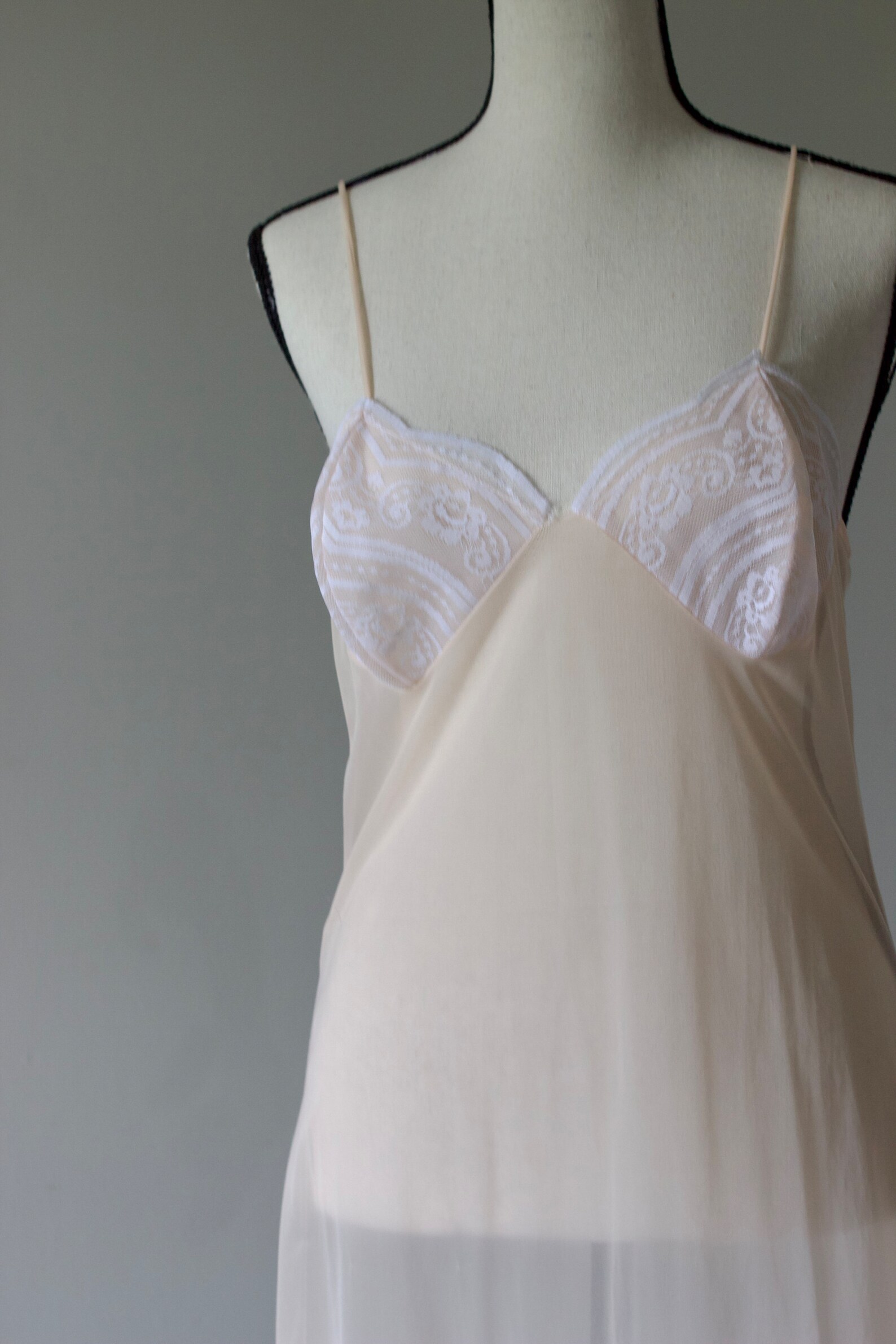 Tangerine Dream - 80s Vintage Sheer Orange Midi Slip Dress - Etsy