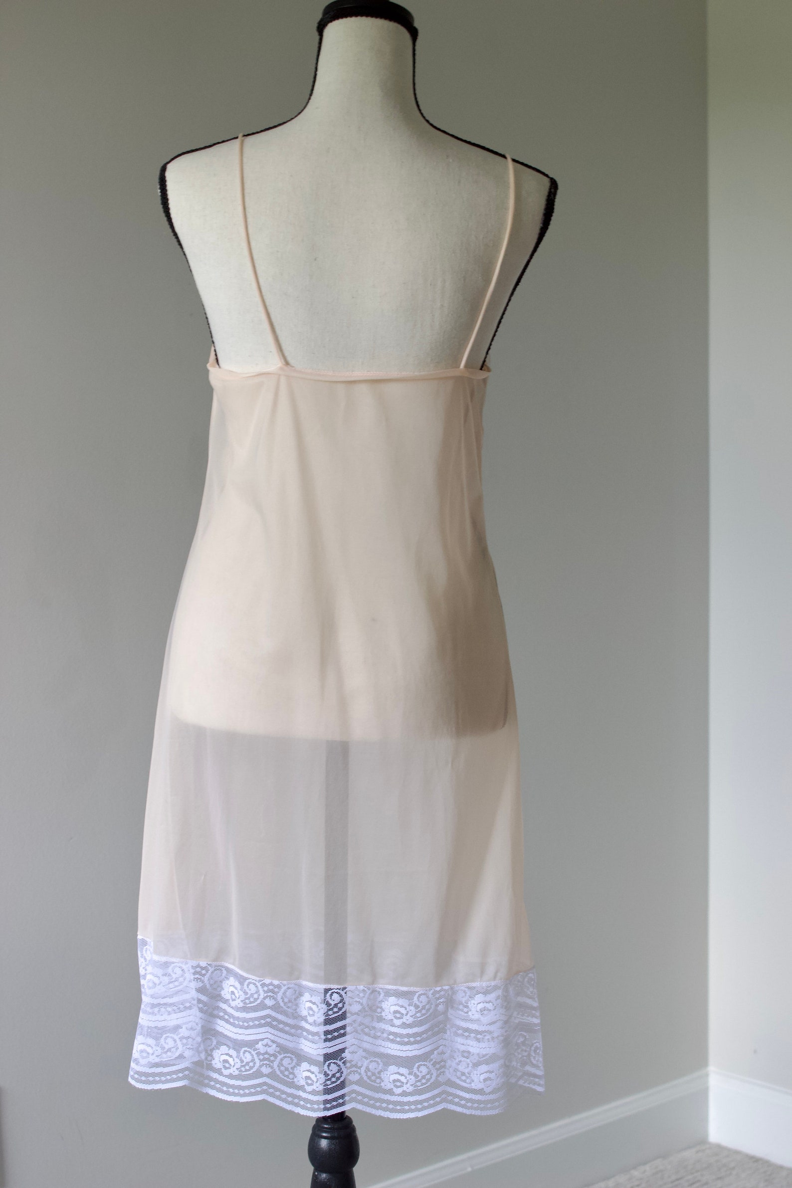 Tangerine Dream - 80s Vintage Sheer Orange Midi Slip Dress - Etsy