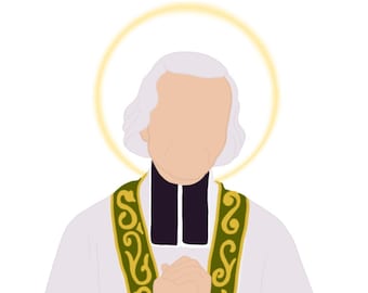 DIGITAL DOWNLOAD St. John Vianney Art Print 4x6 5x7 8.5x11 11x14 - Etsy
