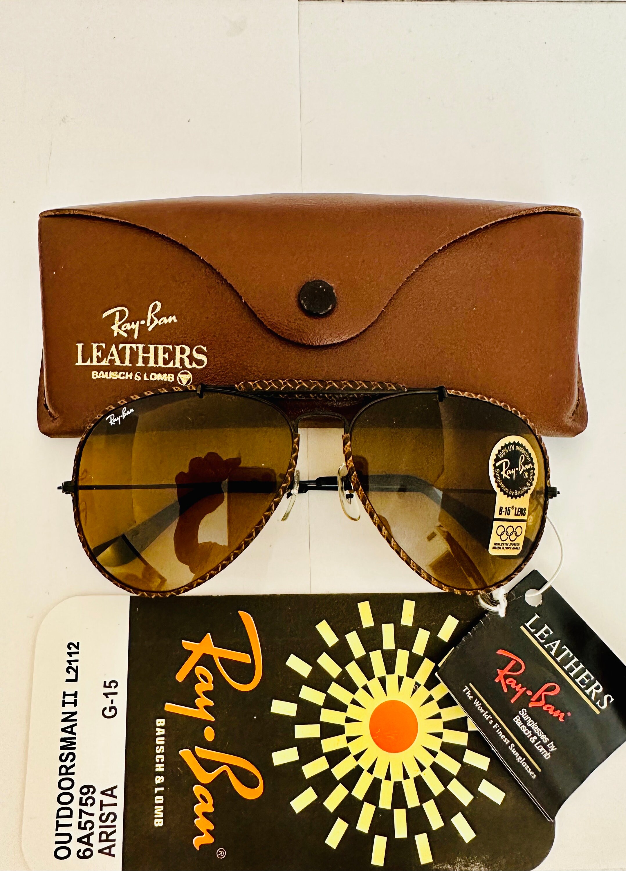 New Old Stock 62m Aviator Leather Brown B15 Ray Ban Bausch / - Etsy UK