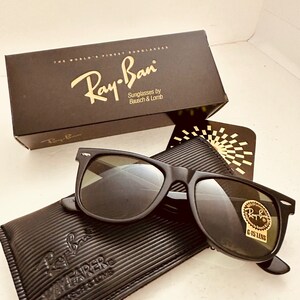 NOS Vtg Ray Ban WAYFARER II Sunglasses Green G15 Bausch & Lomb Usa ...