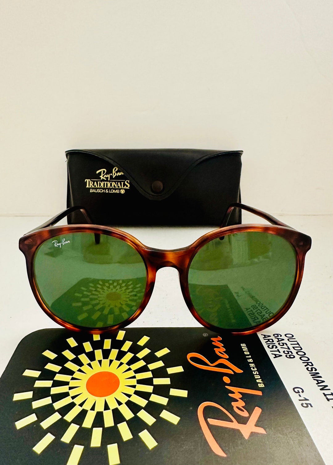 Pre Owned Vintage Ray Ban Traditional Style C Tortuga Brown G15 52mm ...