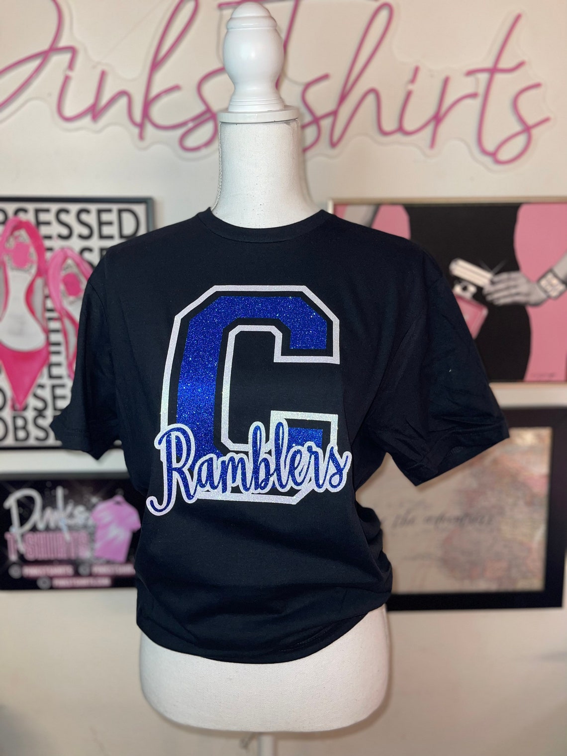 Customizable Spirit Shirt With Mascot and Letter School - Etsy