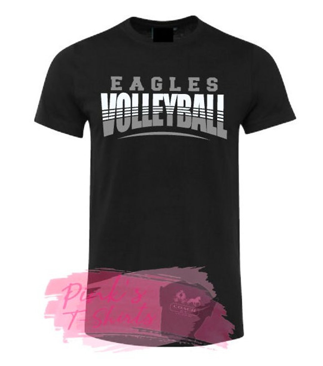Volleyball Spirit Shirt With Mascot and Colors | School Colors Spirit ...