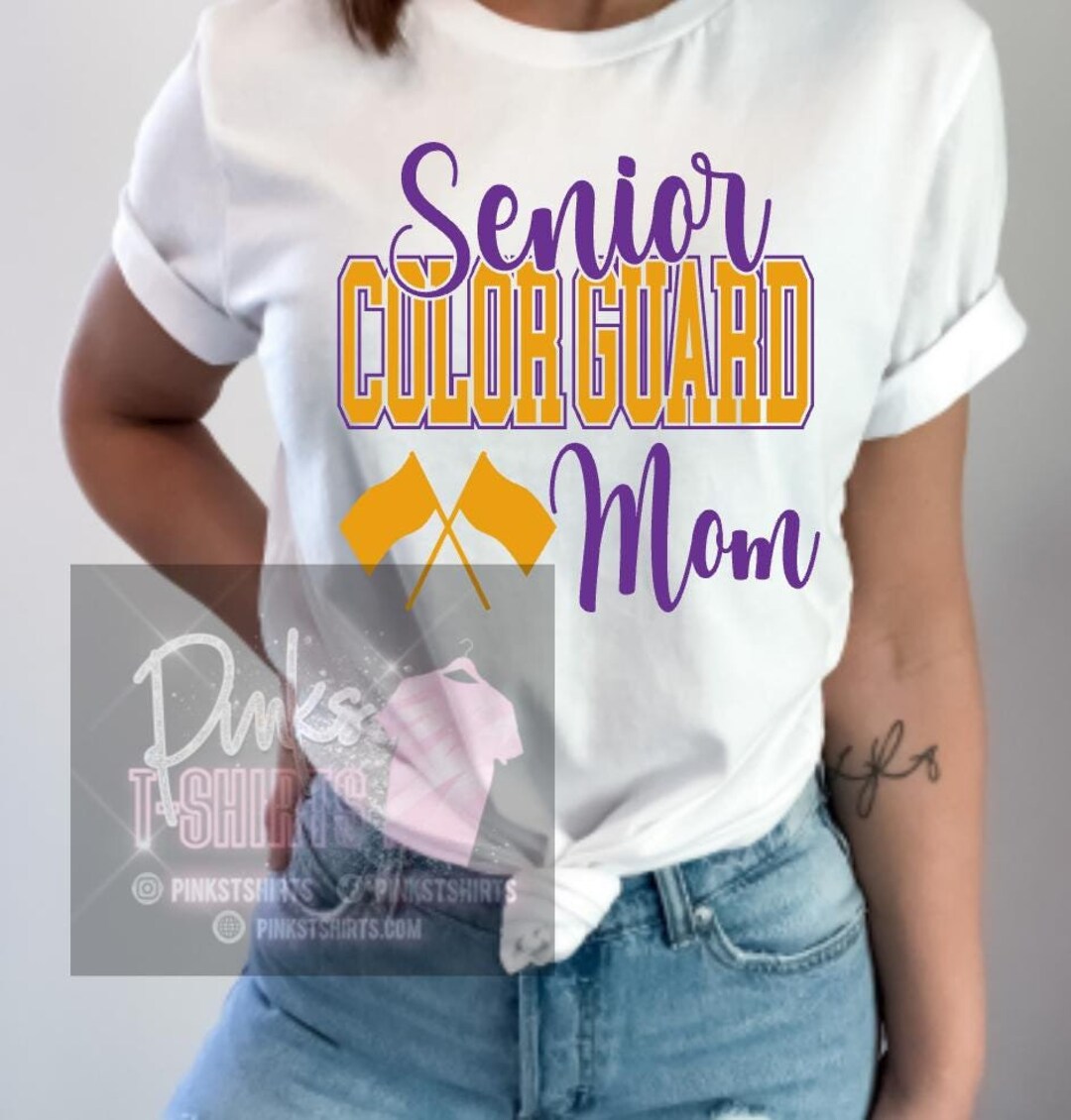 Color Guard Cheer Mom Custom Glitter Shirts | Personalized Color Guard ...