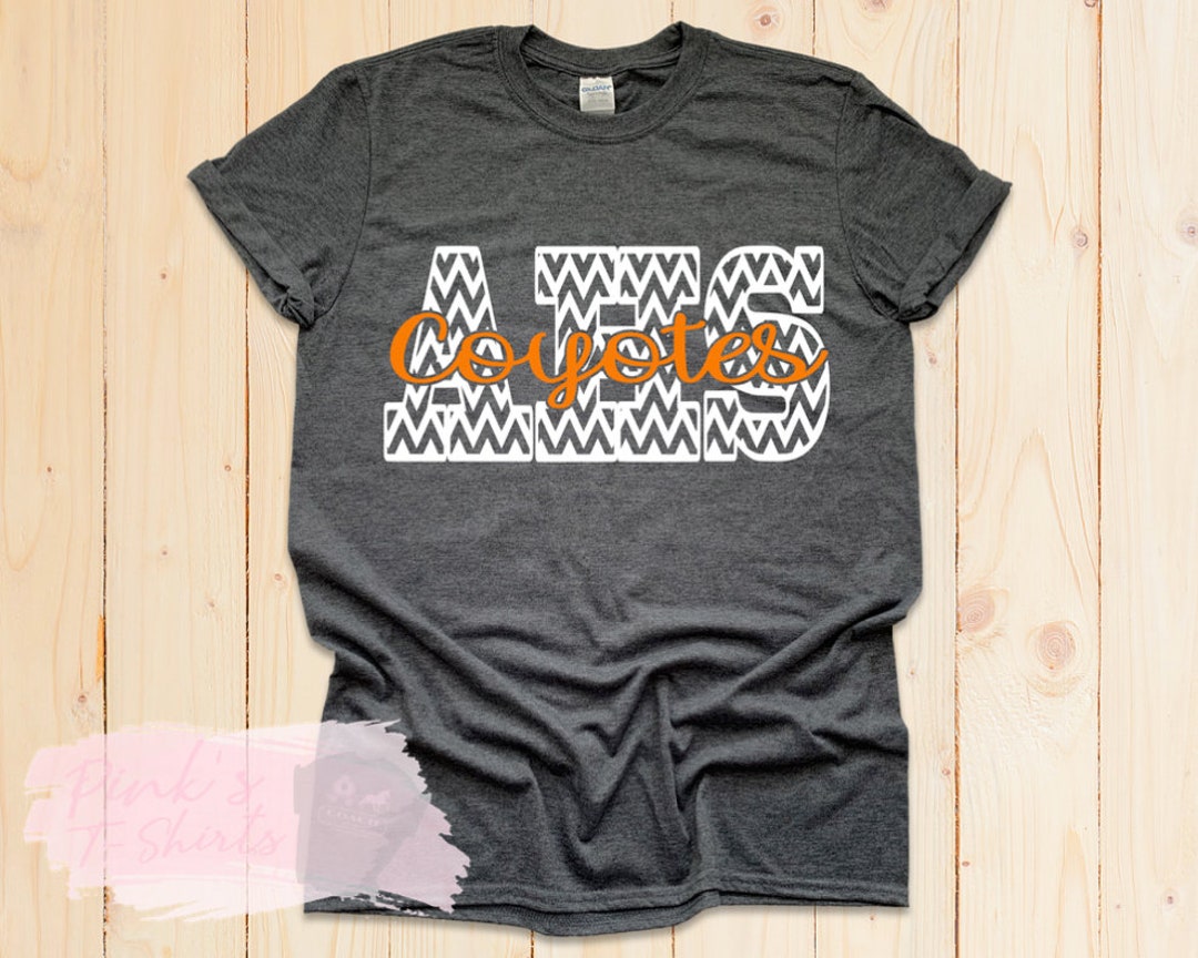 Chevron Monogram School Initials T-shirt Personalized With Mascot ...