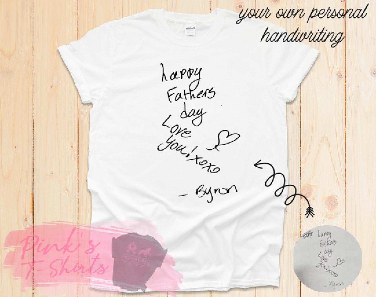 Personal Handwriting or Picture T-shirt Shirt Custom With - Etsy