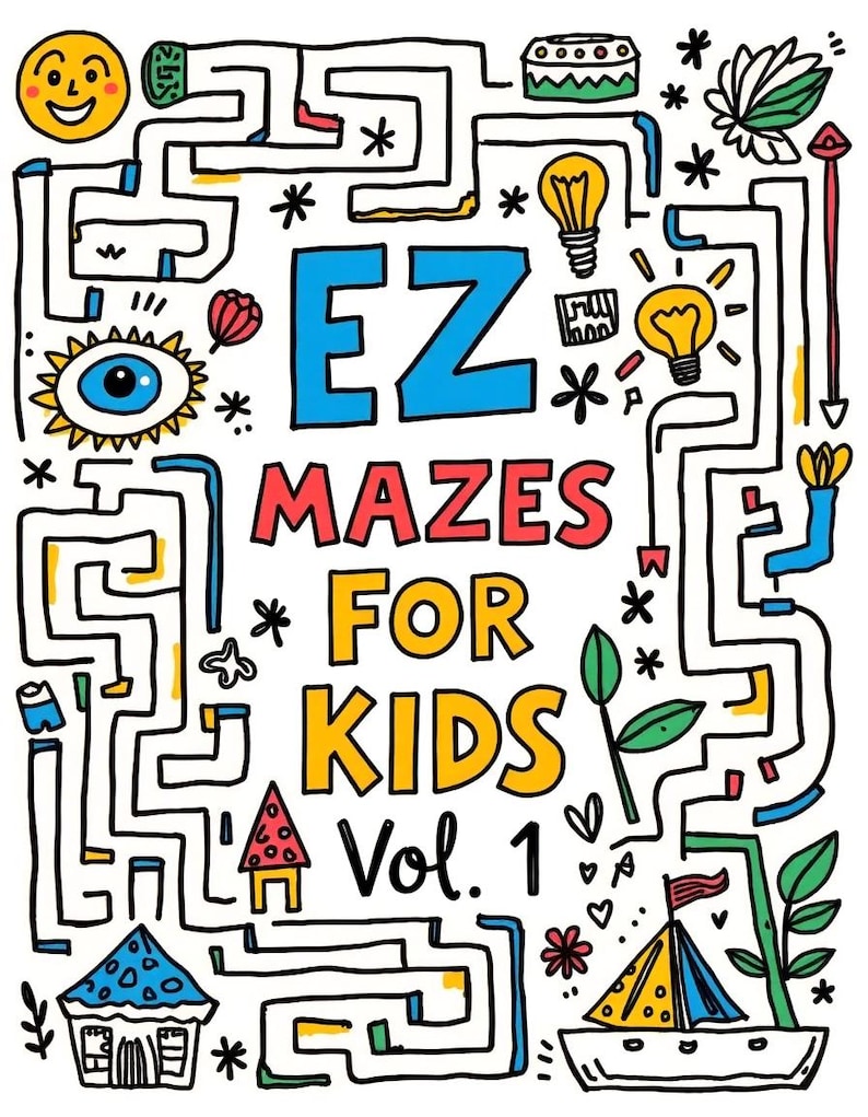 10 EZ Mazes for Kids – Instant Download - Etsy