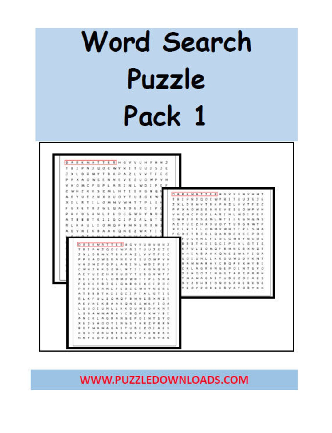Word Search Puzzle Pack 1 - Etsy