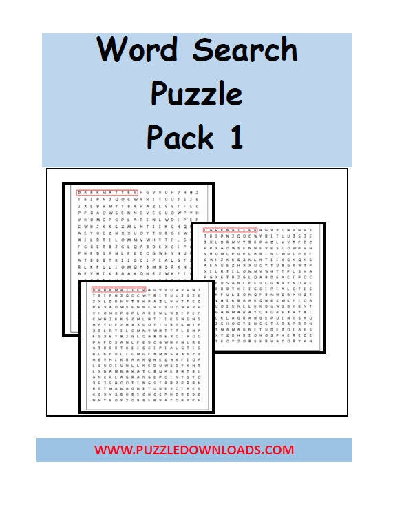 Word Search Puzzle Pack 1 - Etsy