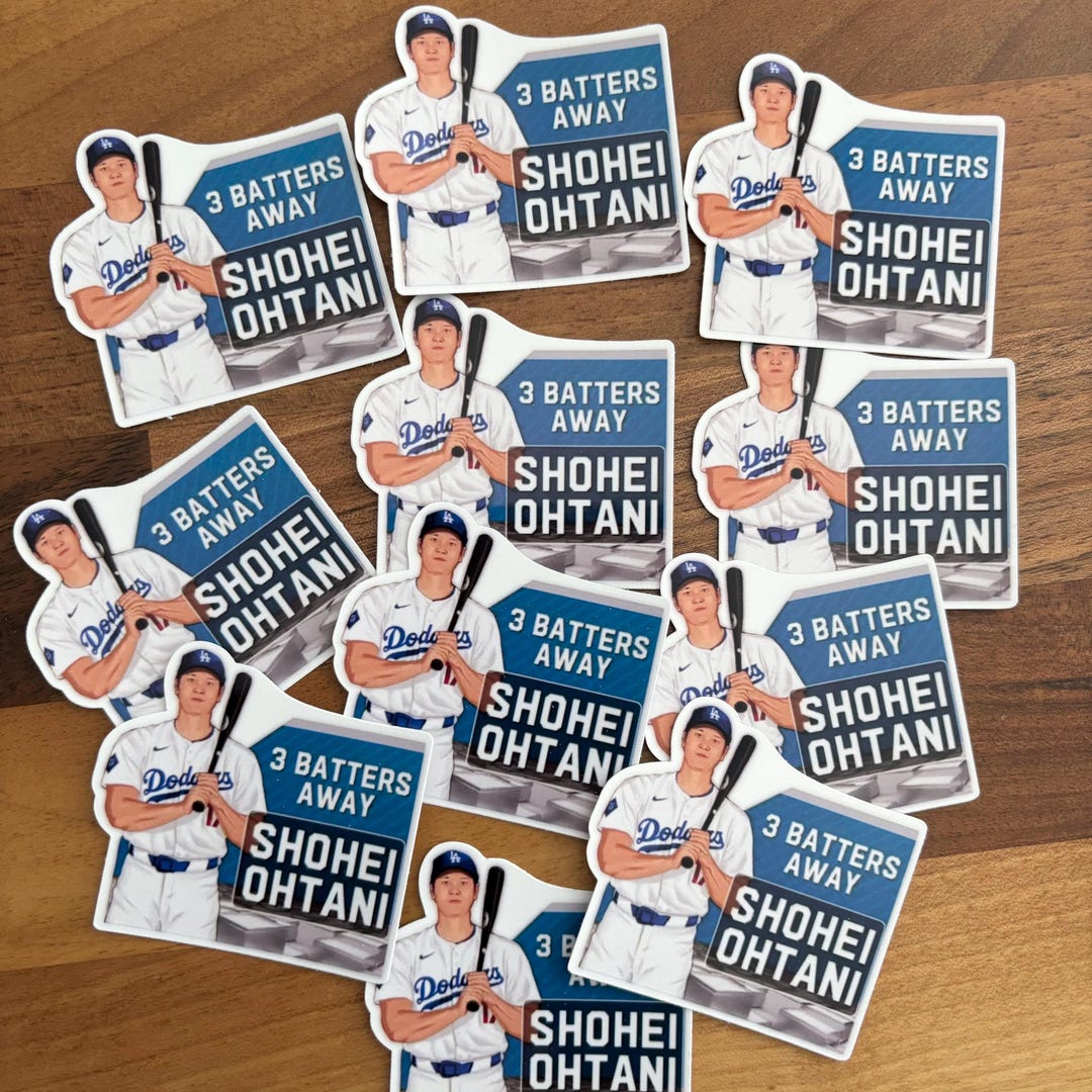 Shohei Ohtani “3 Batters Away” Sticker Set - Etsy