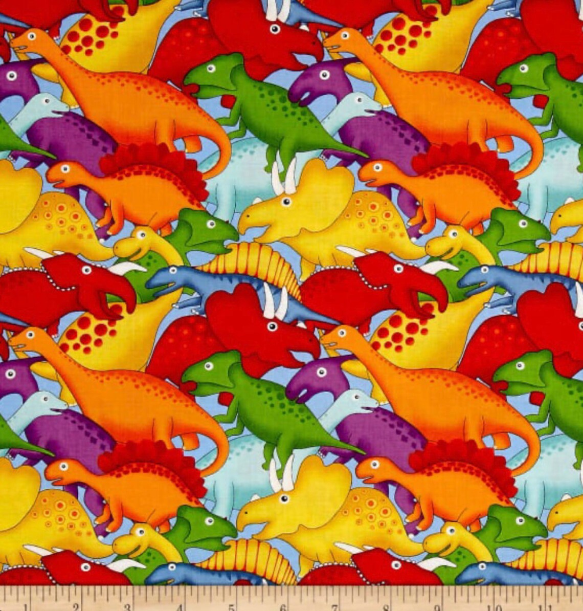 Dino 100%cotton Fabric,dino Fabric,kids Fabric,children Fabric,apparel ...