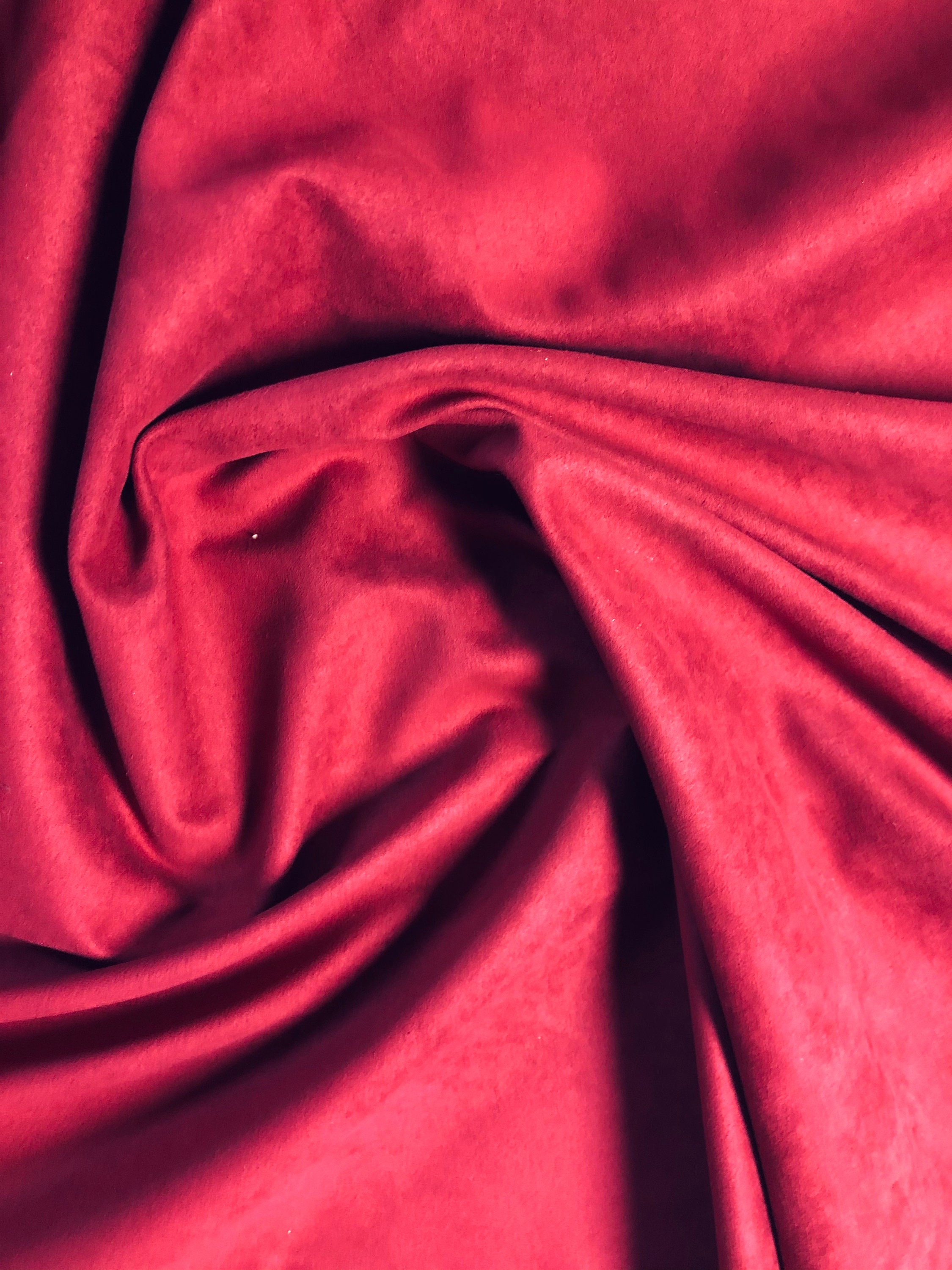 Tissu dameublement en daim vin rouge, tissu de taie doreillers, W-60 ...