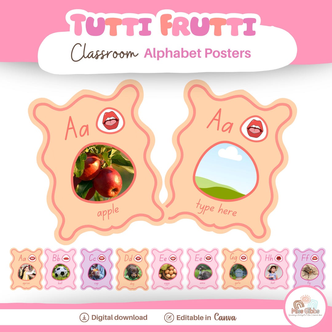Phonics Posters With Mouth Articulation | Modern Classroom Decor ...