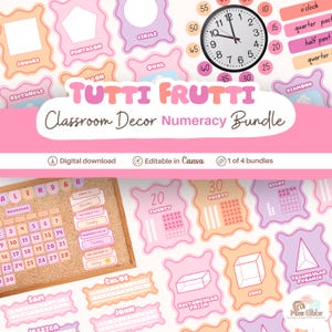 Modern Classroom Decor Bundle | Numeracy | Tutti Frutti Collection ...