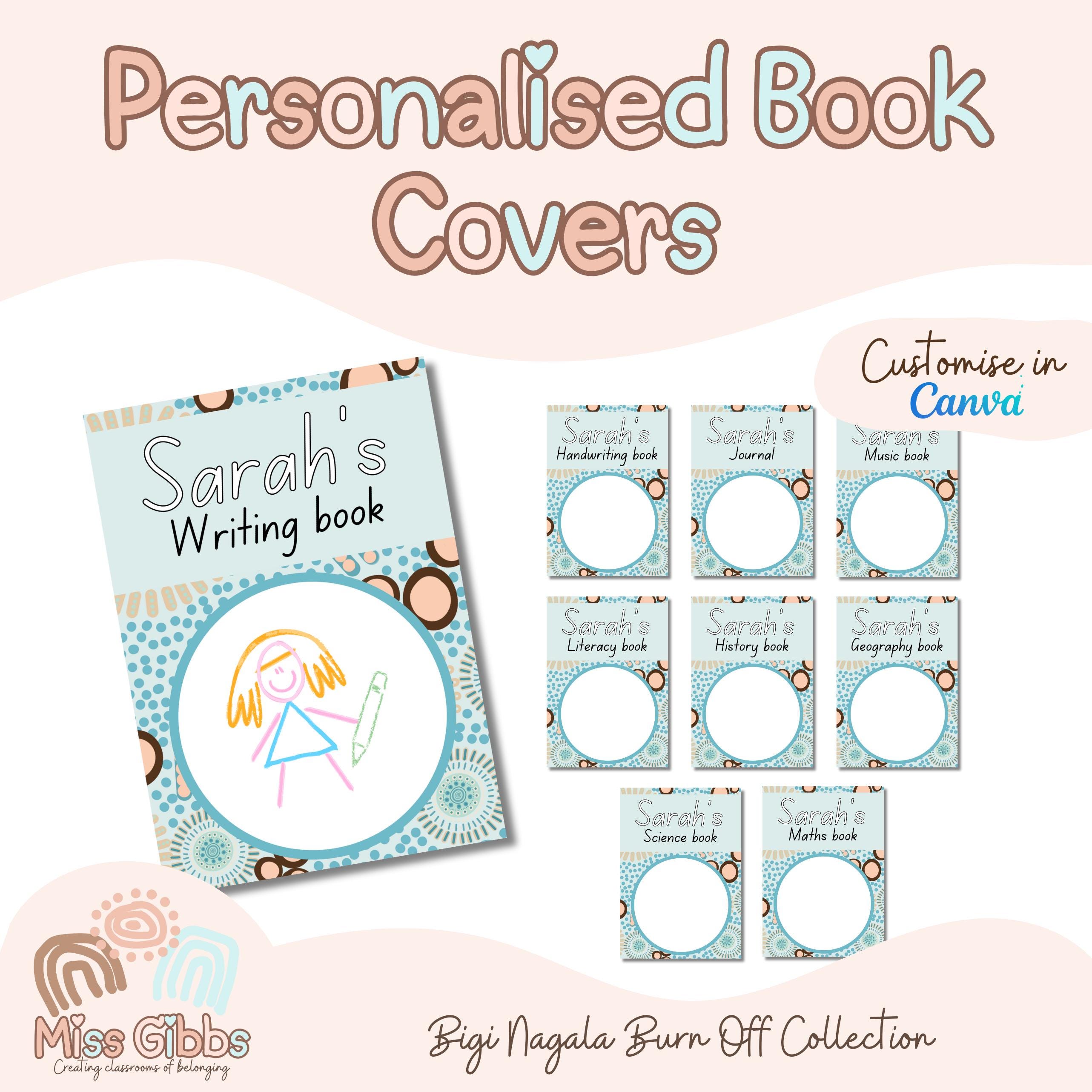 Aboriginal Personalised Book Covers | Canva Template | Aboriginal ...