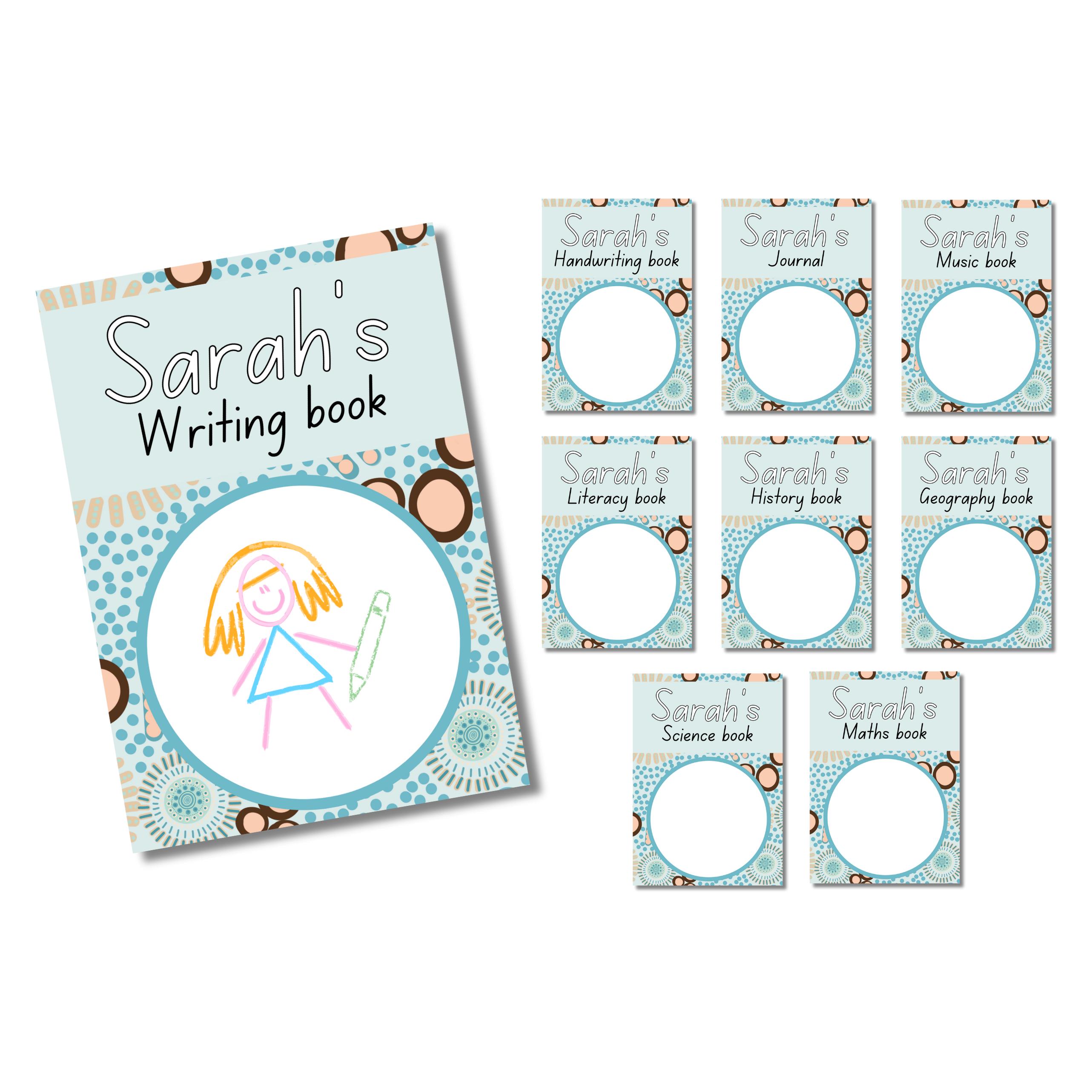 Aboriginal Personalised Book Covers | Canva Template | Aboriginal ...