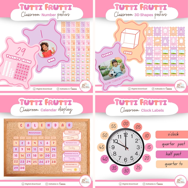 Modern Classroom Decor Bundle | Numeracy | Tutti Frutti Collection ...