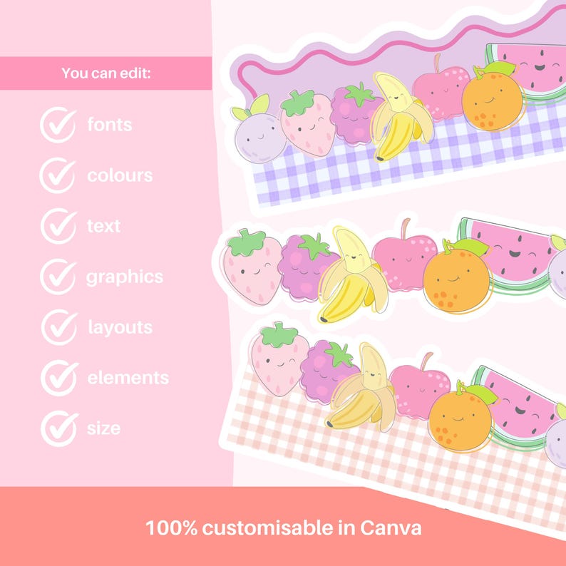 Classroom Bulletin Board Borders Bundle Modern Classroom Decor Gingham ...