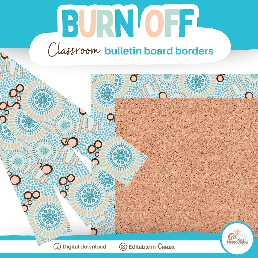 Aboriginal Bulletin Board Borders | Modern Classroom Decor| Canva ...