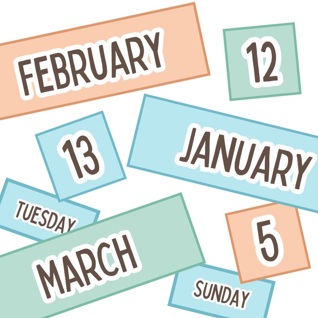 Classroom Calendar | Modern Classroom Decor | Burn off Collection ...
